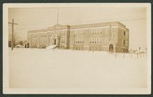 Farmville High School in the snow - ECU Digital Collections