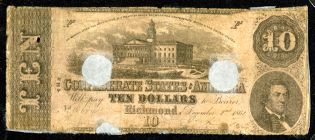 Confederate ten dollar bill - ECU Digital Collections