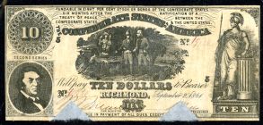 Confederate ten dollar bill - ECU Digital Collections