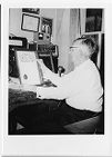 Alpheus W. Drinkwater at his desk - ECU Digital Collections