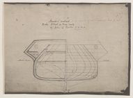 Horizontal section drawing of ship's hull - ECU Digital Collections