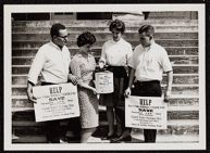 Photograph of student fundraiser for James S. Ficklen Memorial Stadium ...