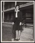 Photograph of student Judy Redfern outside her dormitory - ECU Digital ...