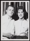 Photograph of Jim Chesnutt presenting Judy Redfern with his fraternity ...