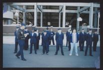 Photograph of Air Force ROTC cadets in formation - ECU Digital Collections